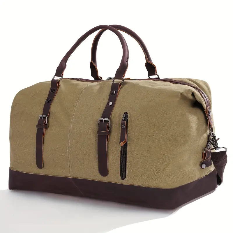 Heritage Rover Leather & Canvas Weekender | Sam's Buffalo